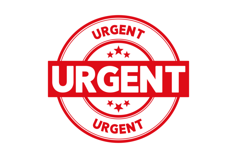 Round urgent stamp PNG and PSD - PSDstamps